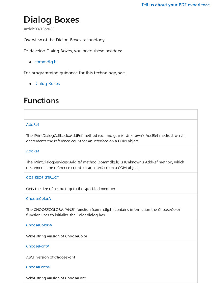 Windows Win32 API Dlgbox | PDF | Dialog Box | Computer File