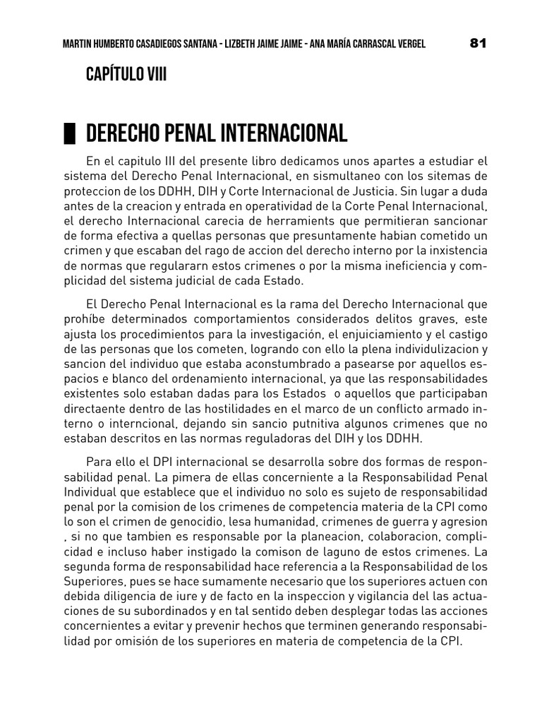 Derecho Penal Internacional: Capítulo Viii | PDF | Corte Criminal ...