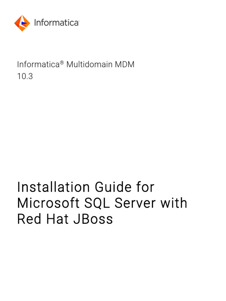 MDM 103 InstallationGuideFor (SQL) ServerWith (JBoss) en | PDF | I Pv6 ...