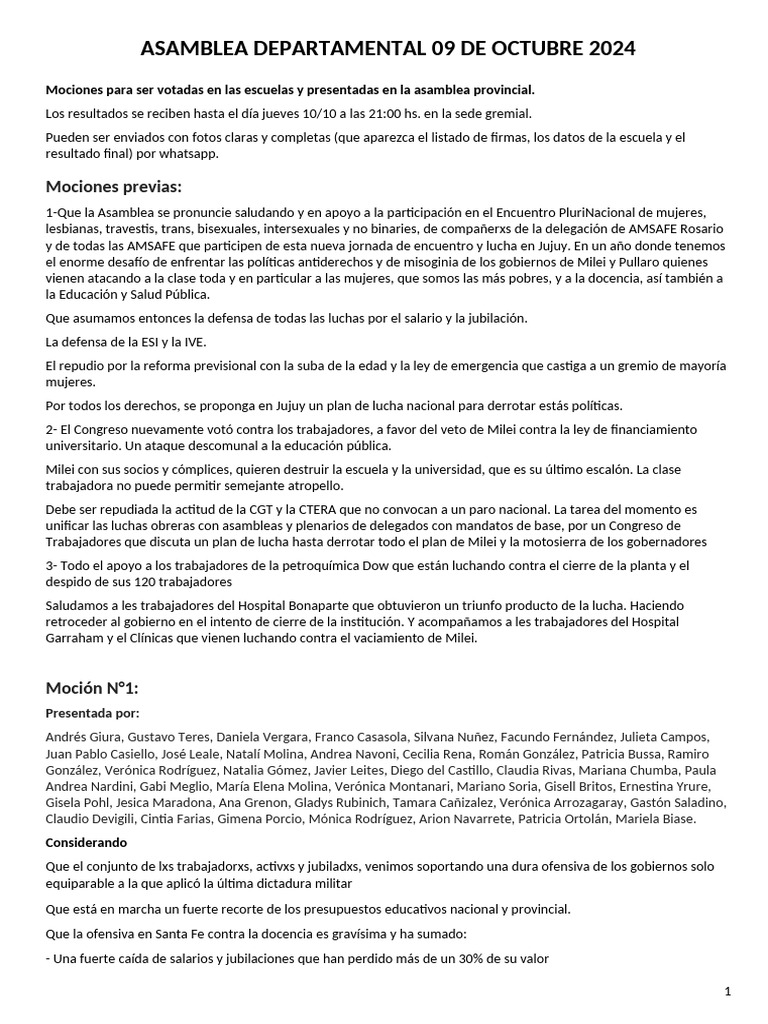 5295 Detalle Mociones para Votar en Las Escuelas 9-10 | PDF | Finanzas ...