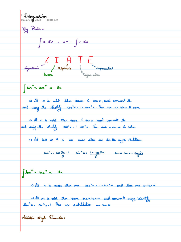 MATH 146 Integration | PDF