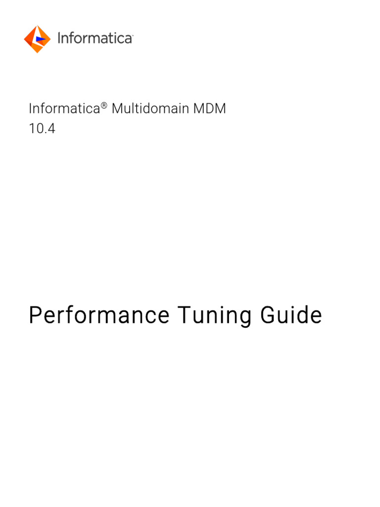 MDM 104 PerformanceTuningGuide en | PDF | Databases | Java (Programming Language)