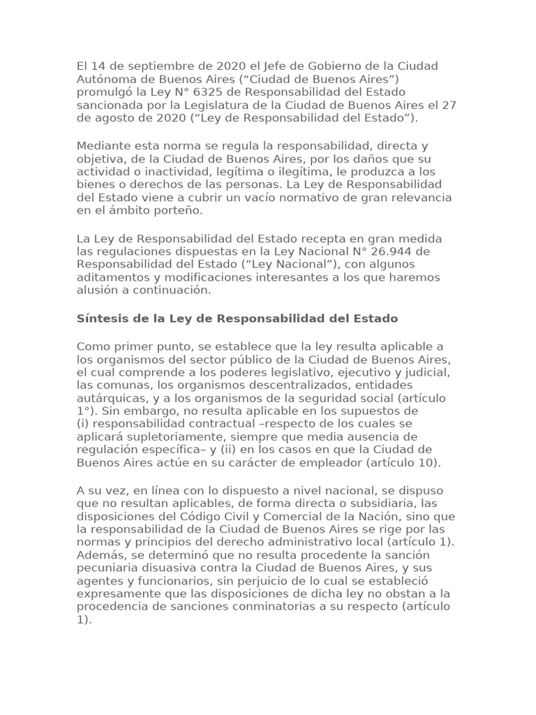 Responsabilidad Caba | PDF | Estado (política) | Justicia