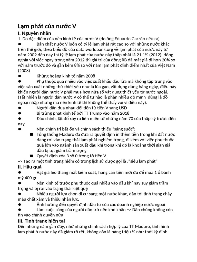 L M Phát C A Nư C V: I. Nguyên Nhân | PDF