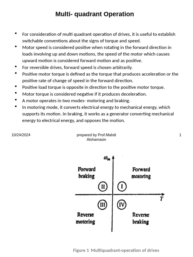Unit 3 Multi-Quadrant Operation | PDF | Brake | Engines