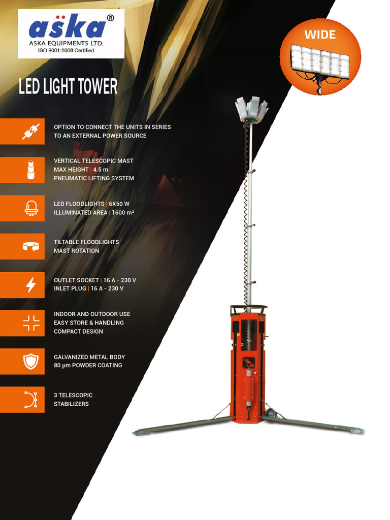Portable Telescopic Tower Light Led Type | PDF | Manufactured Goods ...