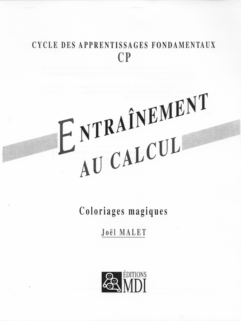 Mdi - Coloriages Magiques Maths - CP - Zecol | PDF