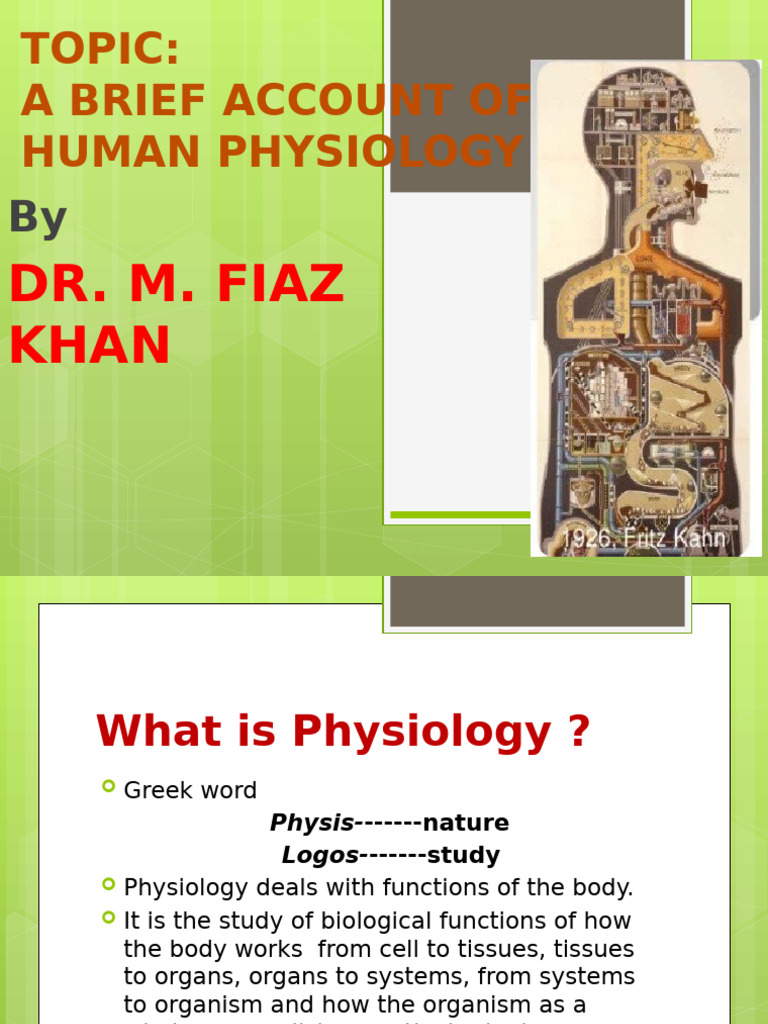 Overview of Human Physiology Basics | PDF | Pancreas | Endocrine System