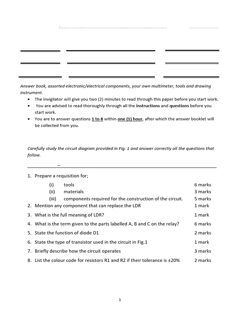 2024 TEU Prac Ques Inter-1 | PDF | Electronic Circuits | Electrical Network