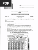 2025 BECE Mathematics Sample Questions | PDF