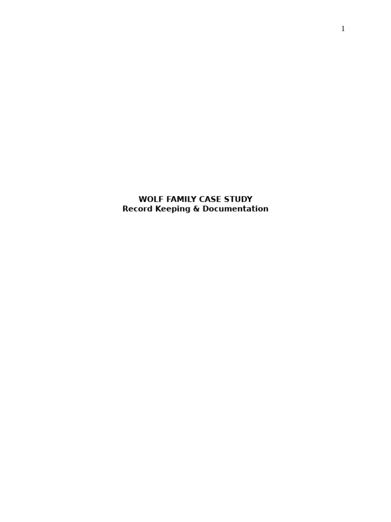 WOLF FAMILY CASE STUDY Fall 20231 | PDF
