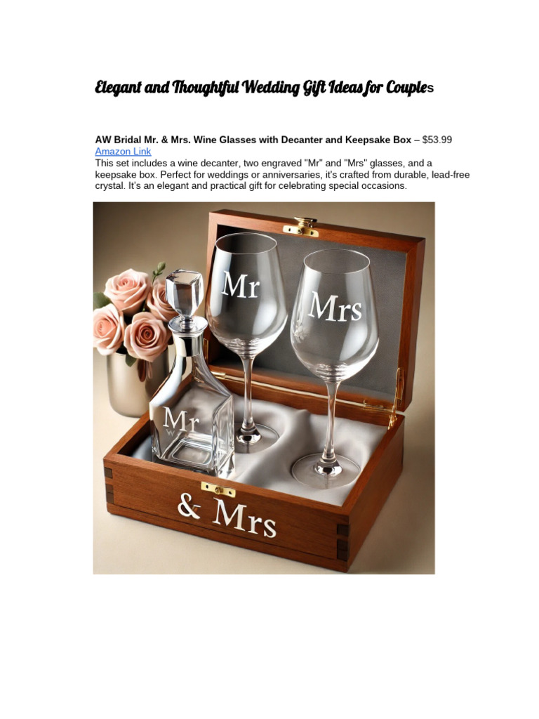 Memorable Wedding Gifts | PDF