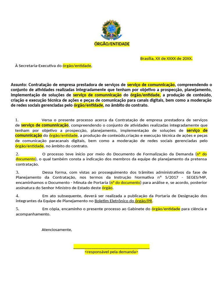 Modelo Despacho Minuta Portaria | PDF