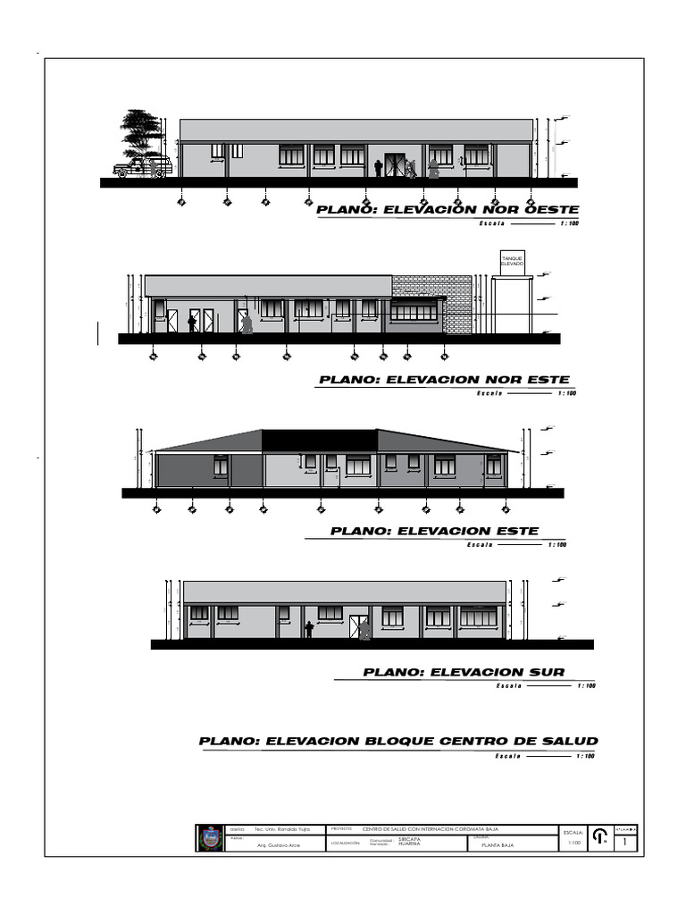 Plano: Elevacion Nor Oeste: A B D E F H I G C | PDF