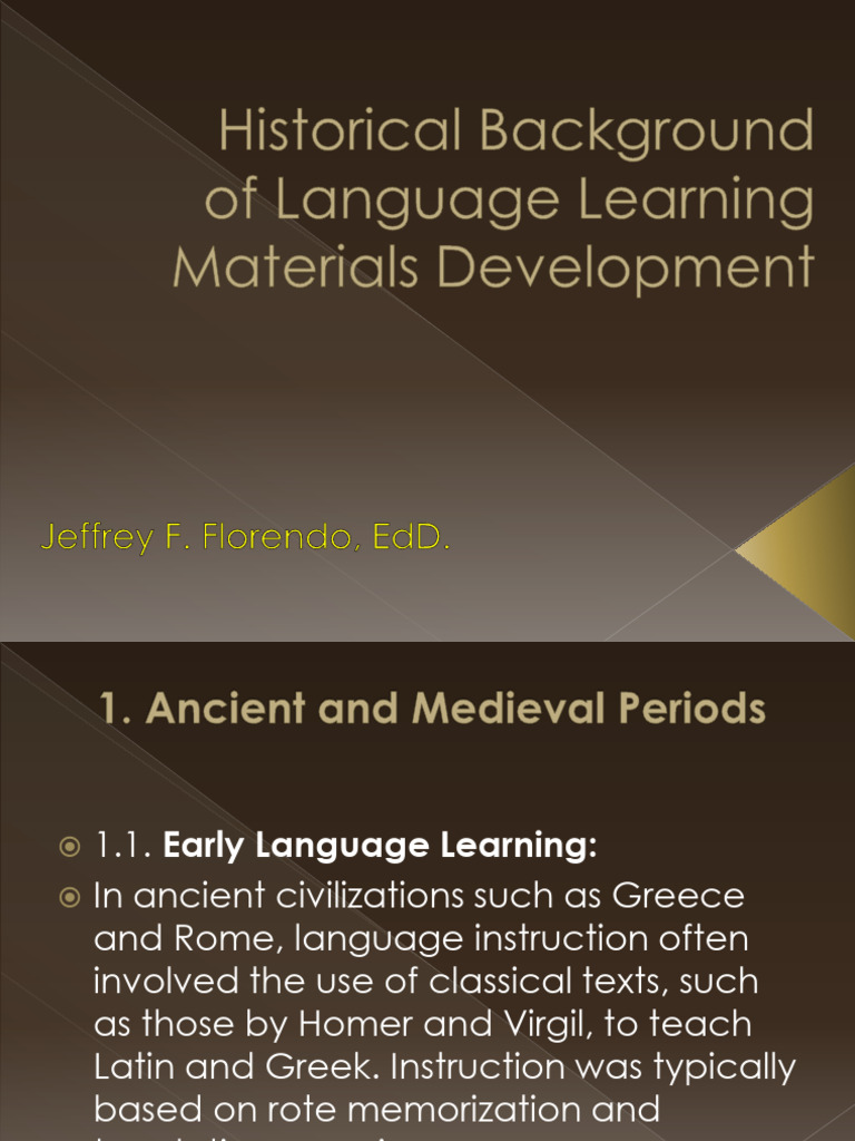 Evolution of Language Learning Materials | PDF | Language Education ...