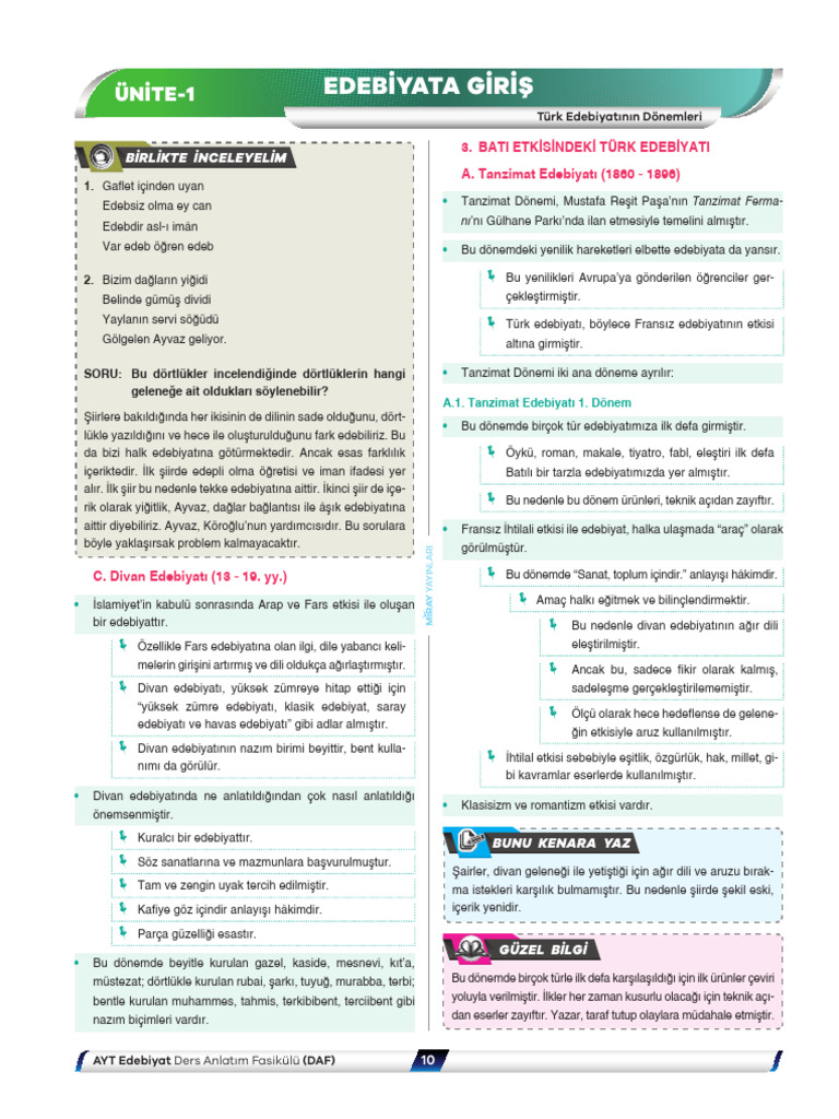 Ayt Ders Notlari | PDF