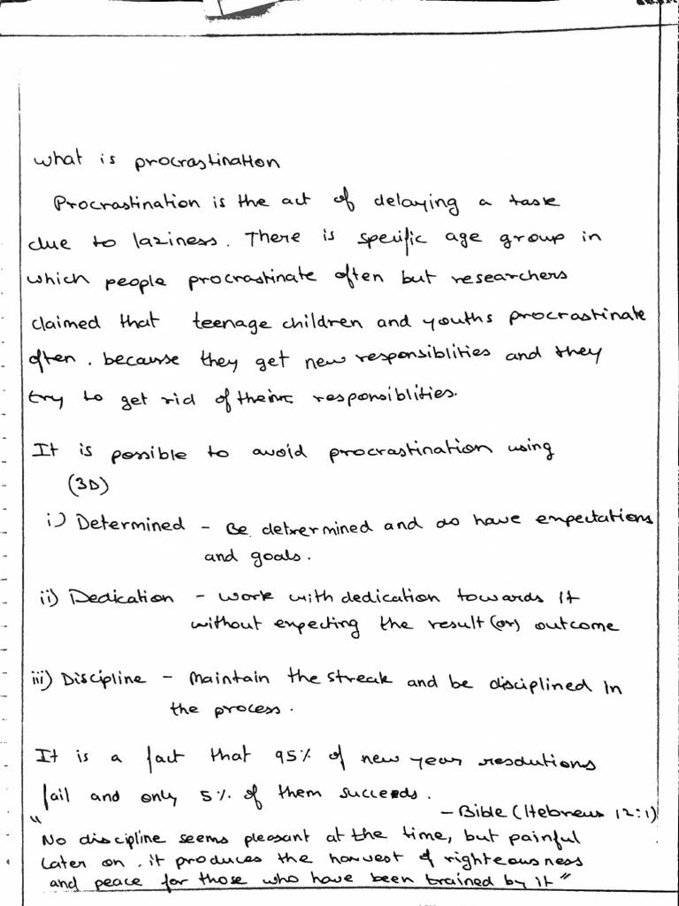 Procrastination | PDF