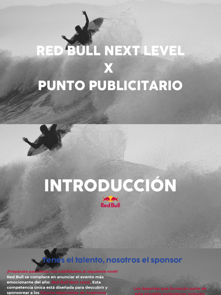 Red Bull Next Level: Patrocina Talentos Argentinos | PDF