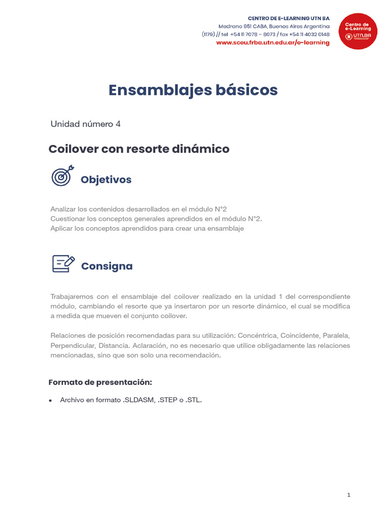 M2-U4 - TP - Coilover Con Resorte Dinámico | PDF