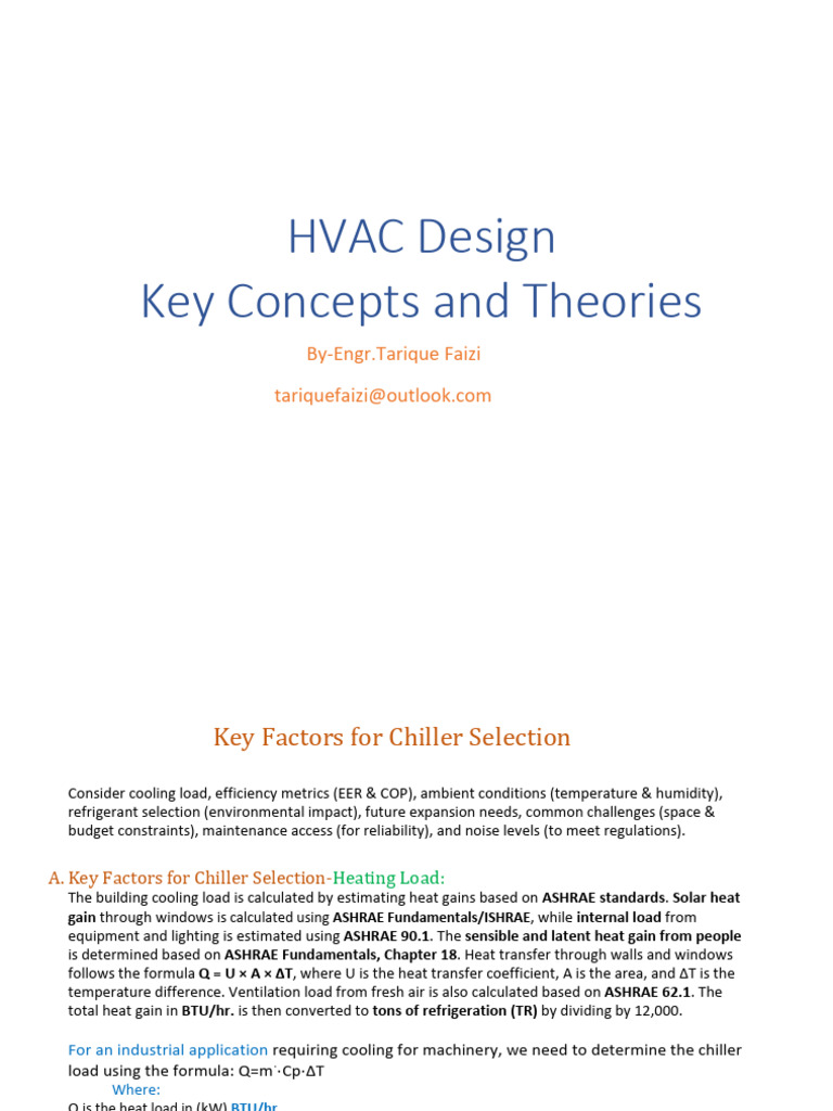Key Considerations for chiller selection | PDF | Air Conditioning ...