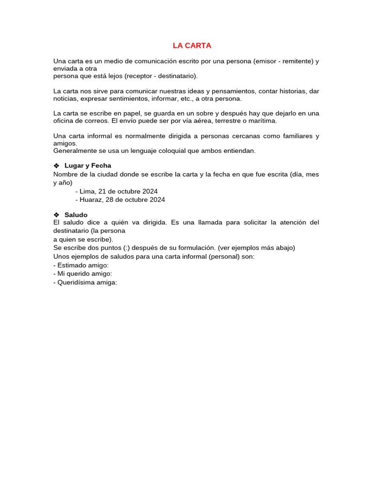LA CARTA | PDF
