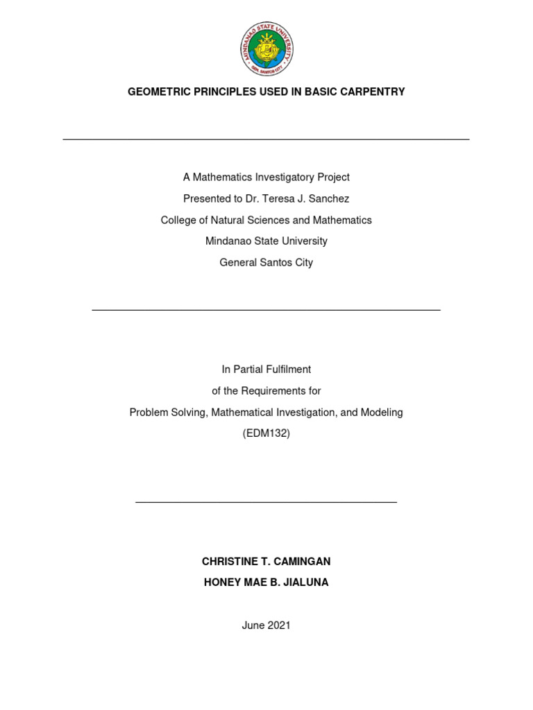Geometric Principles in Carpentry | PDF | Perpendicular | Triangle