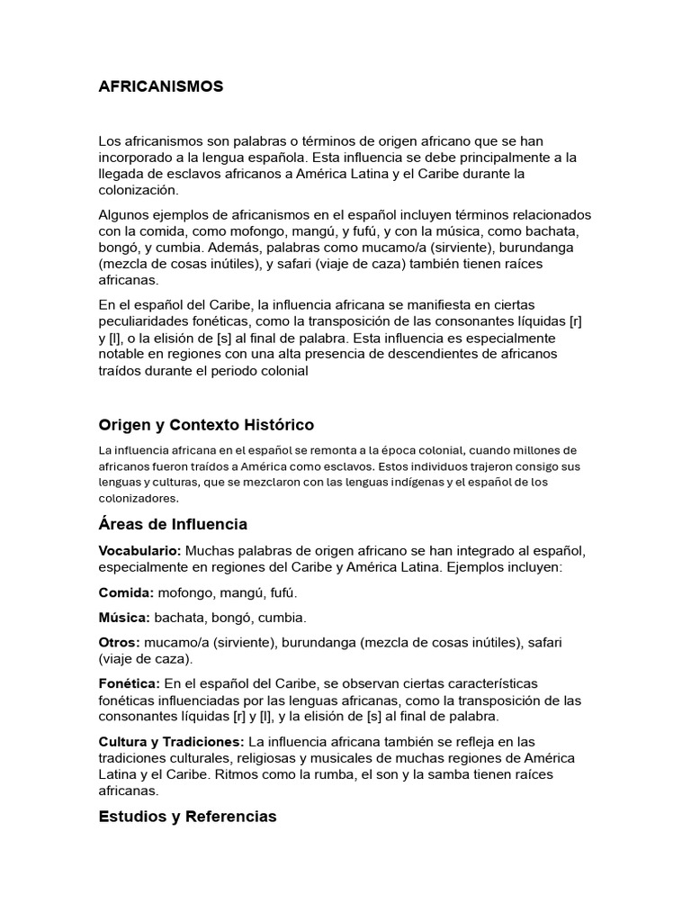 Africanismos y Semitismo | PDF | Arábica | Lenguaje hebreo