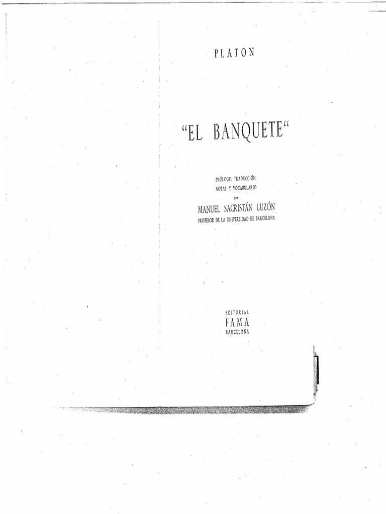 Platón Banquete Sócrates | PDF
