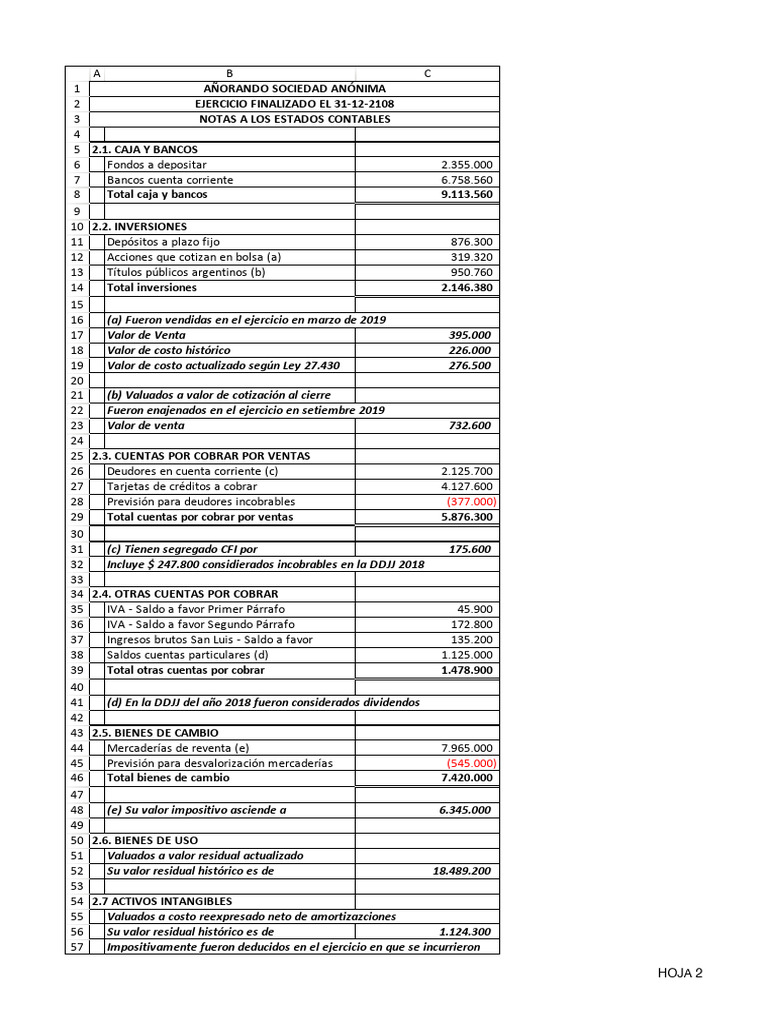 EJEMPLO SA HOJA 2 | PDF