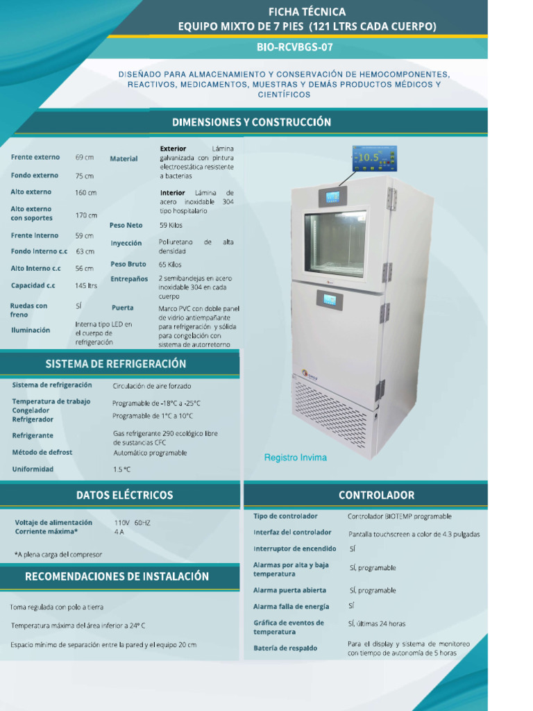 Ficha Tecnica Equipo Mixto 7 Pies | PDF