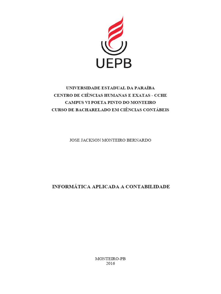 PDF - José Jackson Monteiro Bernardo | PDF | Contabilidade | Economia