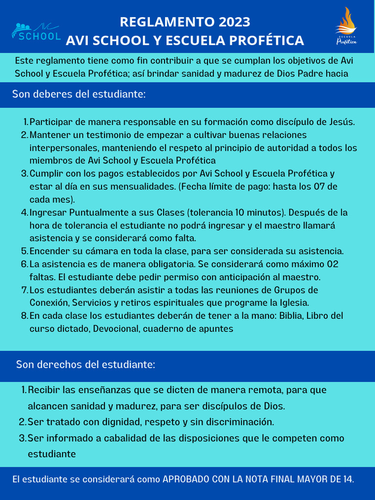 Reglamento 2023 | PDF