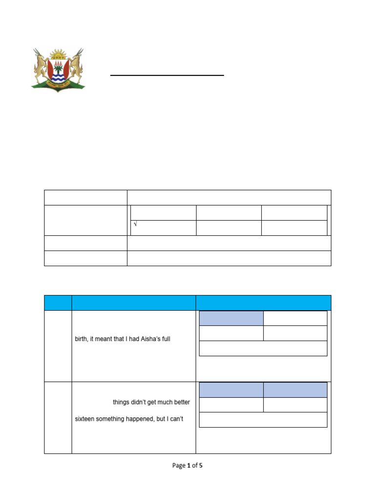 English HL Grade 10 Creative Writing 10 MEMORANDUM | PDF | A Christmas ...