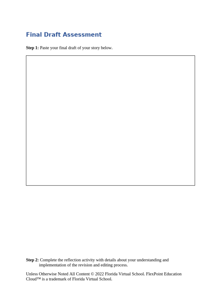 Final Draft Assess Rubric | PDF | Cognitive Science | Writing