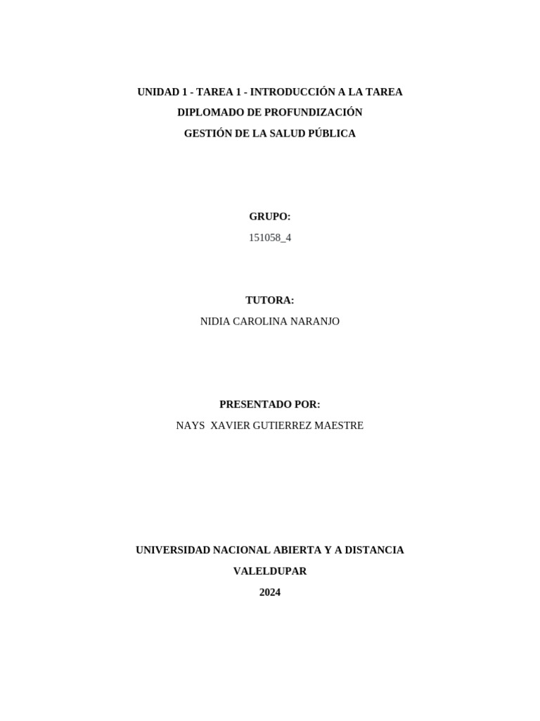 Tarea 1 - Introducción A La Tarea - Nays Gutierrez | PDF