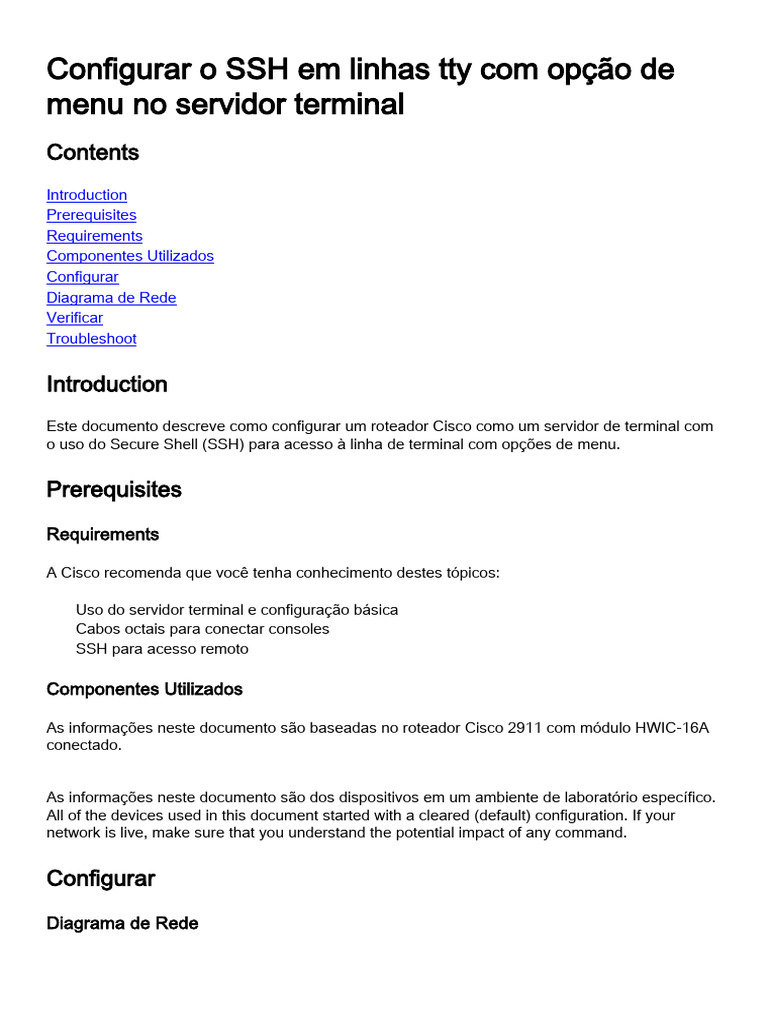 Configure SSH On Tty Lines With Menu Opt | PDF | Cápsula segura ...