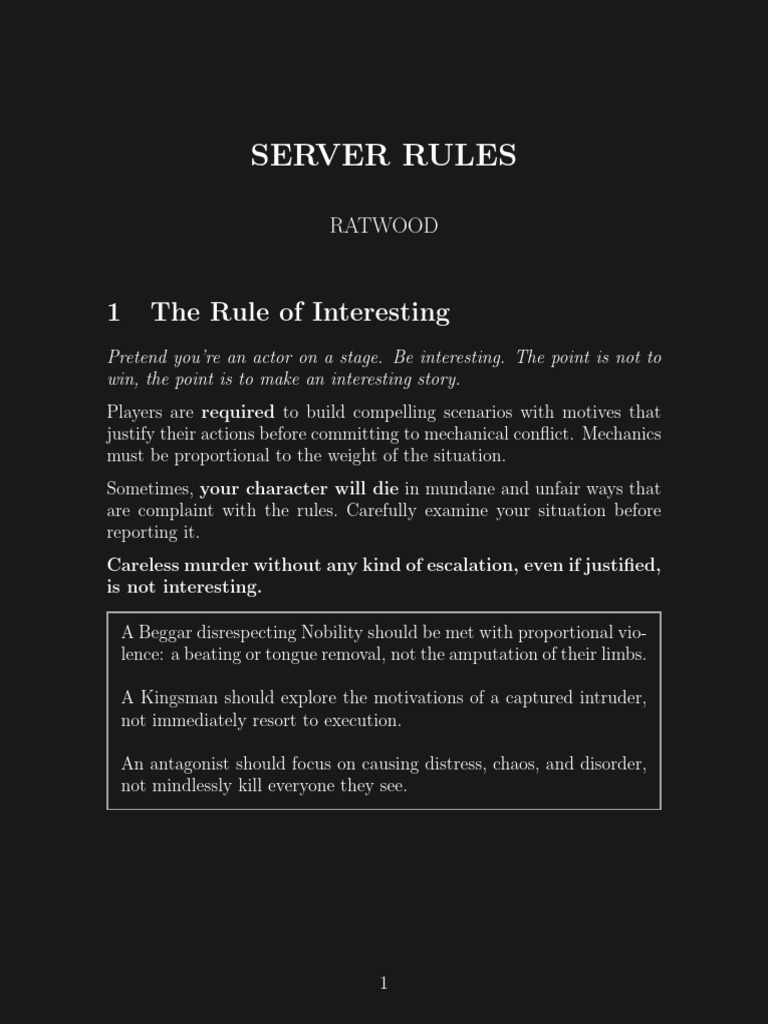 Ratwood_Server_Rules | PDF