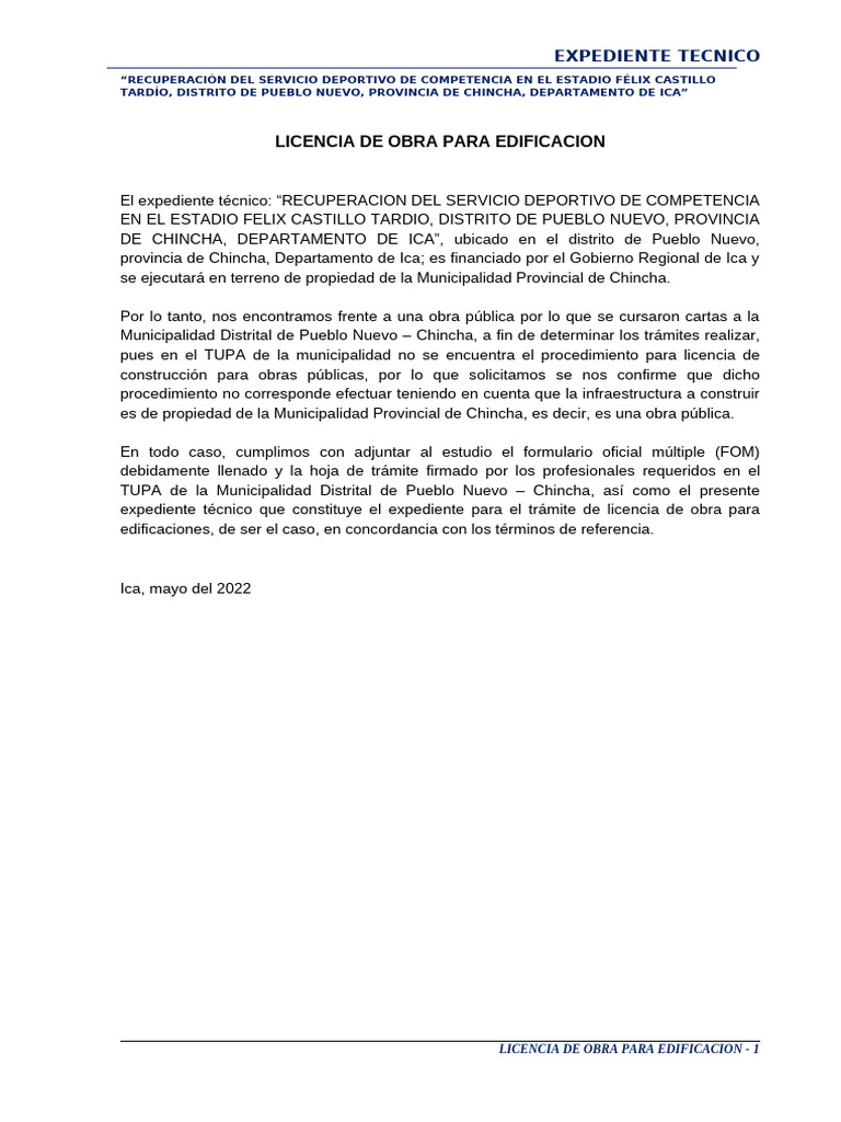 Licencia de Obra para Edificacion | PDF | Finanzas y dinero