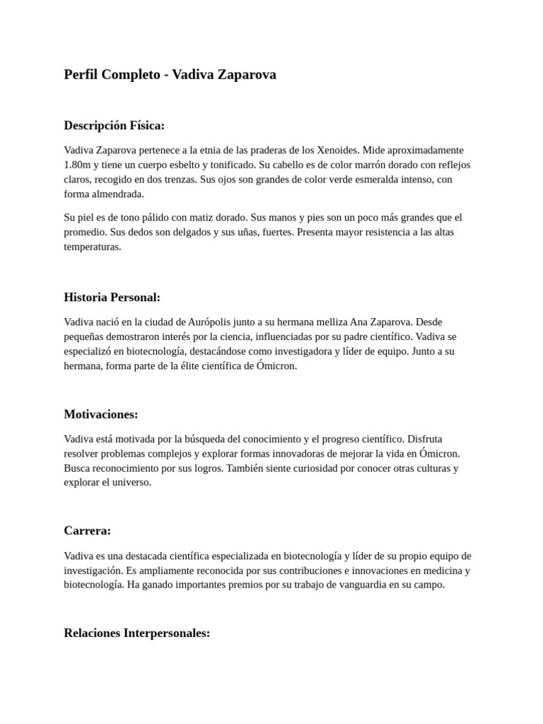 6-Perfil Vadiva Zaparova 2.0 | PDF | Científico