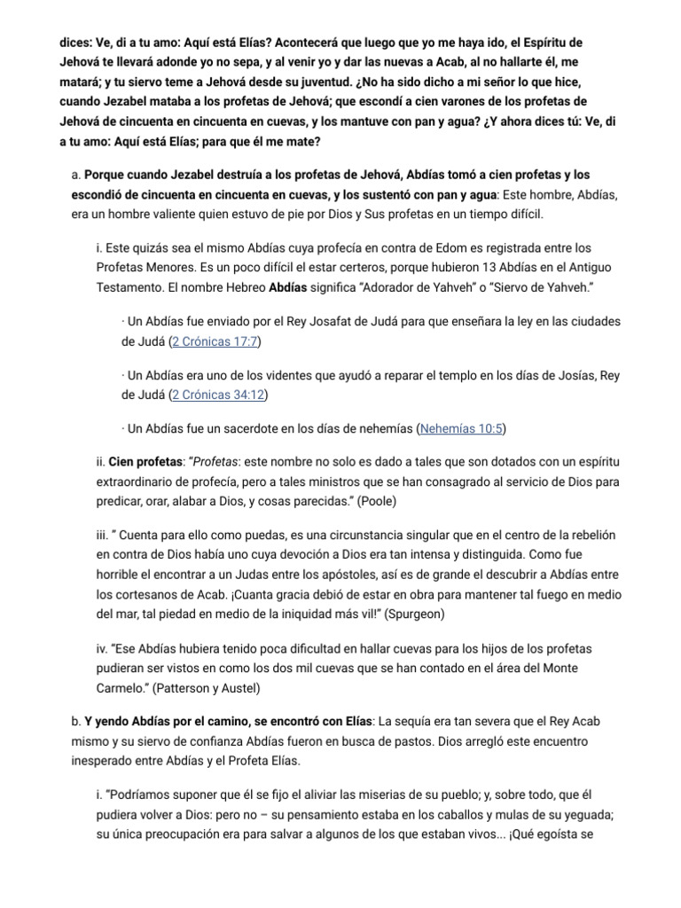 1 Reyes 18 - La Victoria de Elías en El Carmelo by David Guzik | PDF | Elijah | Libros de reyes