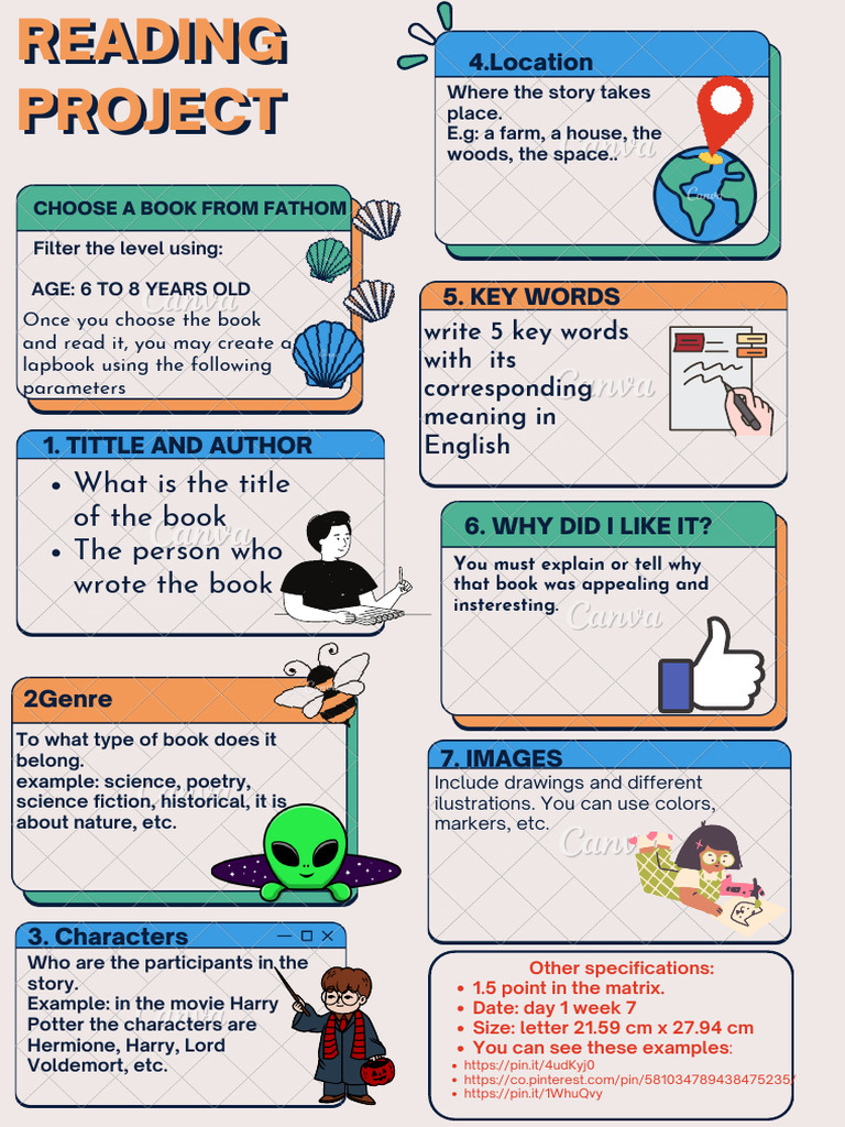 Lila Azul Pastel L Neas Simples Recursos Literarios Vertical P Ster Educativo | PDF