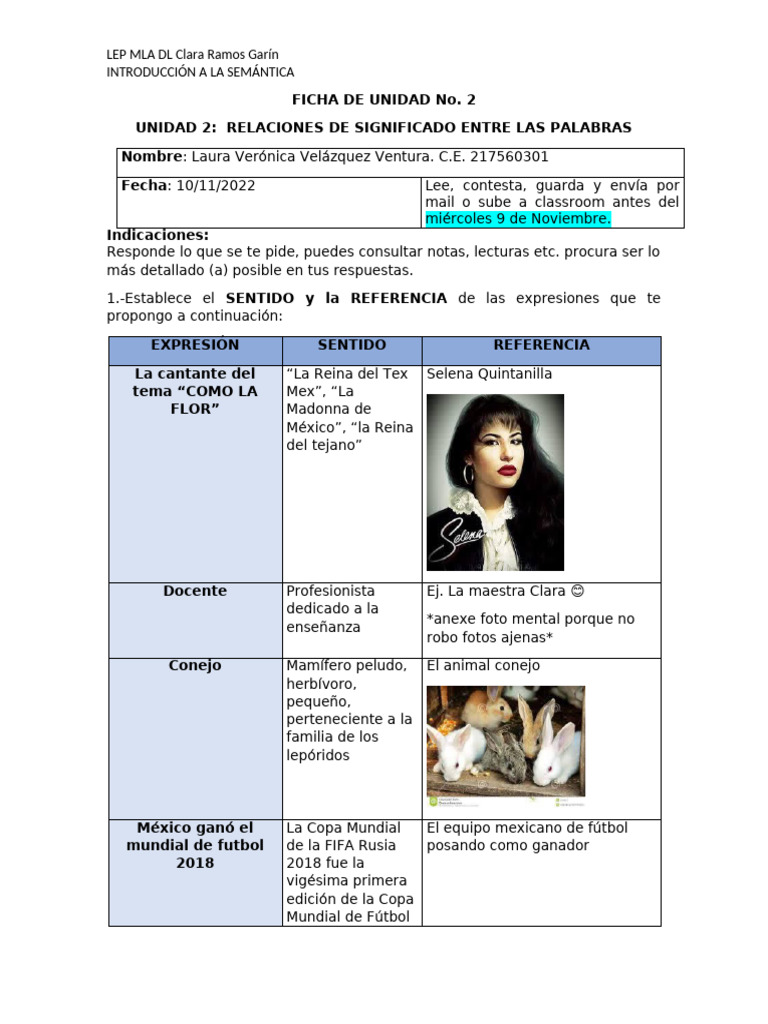 FICHA 2 SEMÁNTICA_LVVV | PDF | Ambigüedad | Palabra