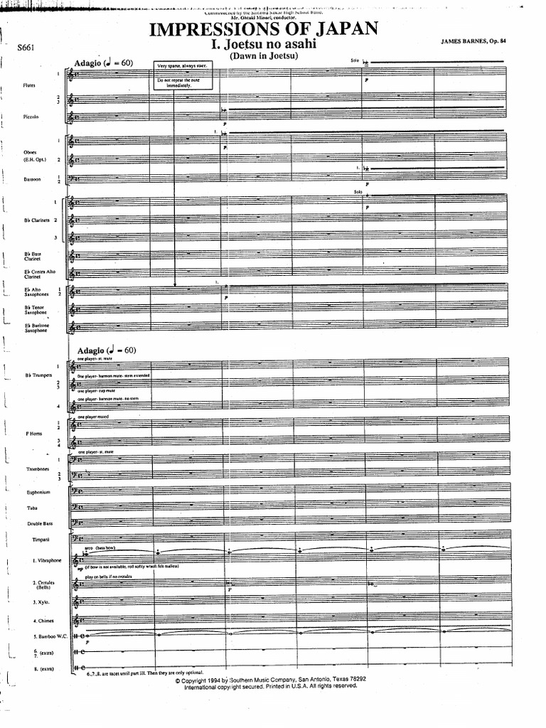 score impressons of japan | PDF