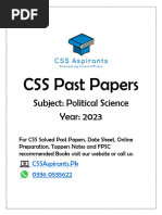 CSS Political Science Past Papers (2000-2023) (Free Download) | PDF ...