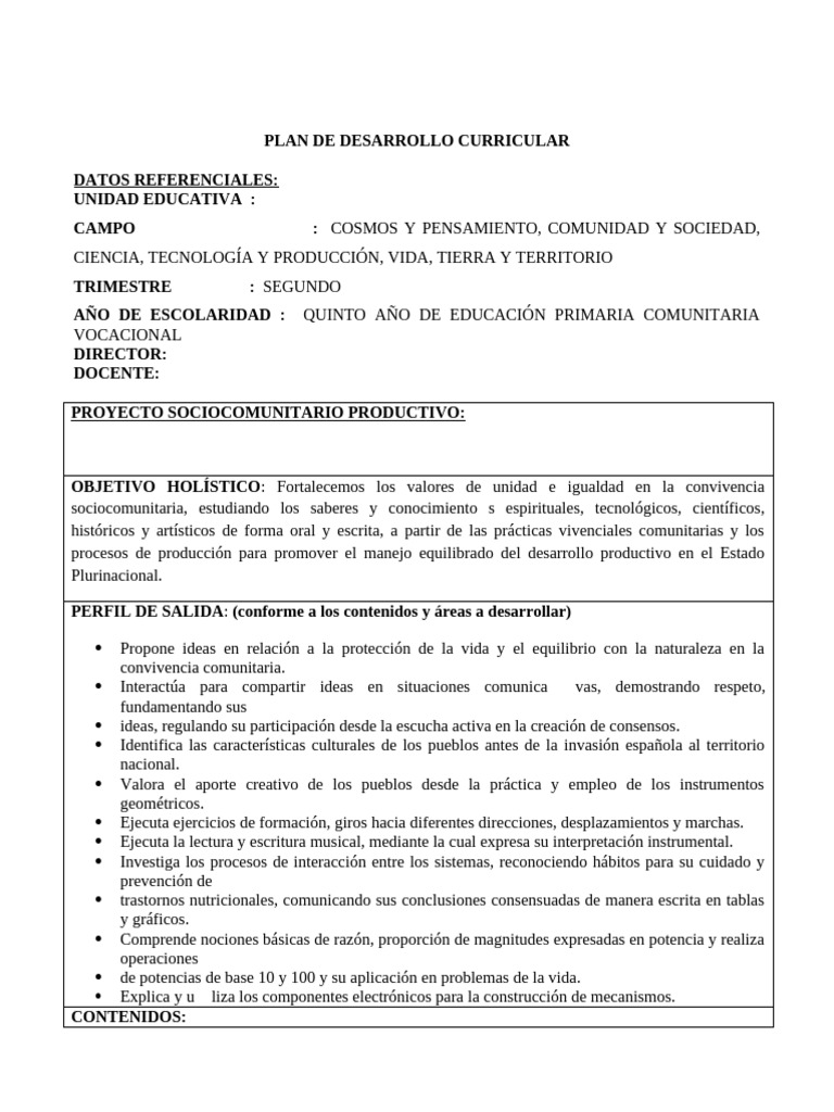 5to Primaria PDC 2024 2T | PDF | Matemáticas | Science