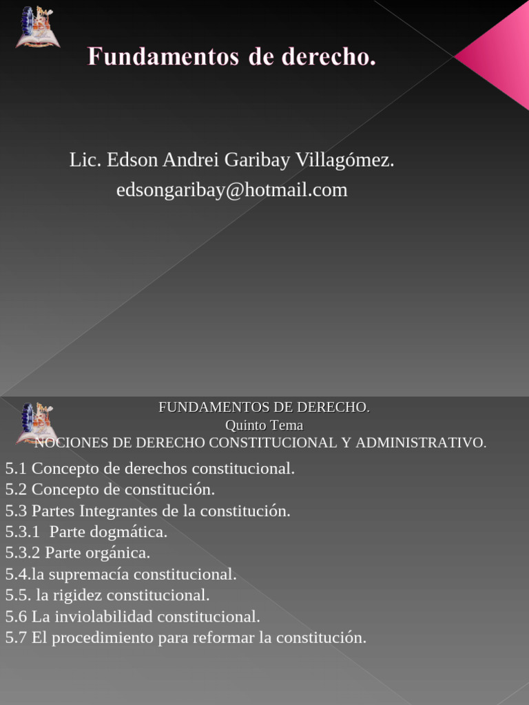 5a Unidad Fundamentos de Derecho. | PDF | Constitución | Derechos