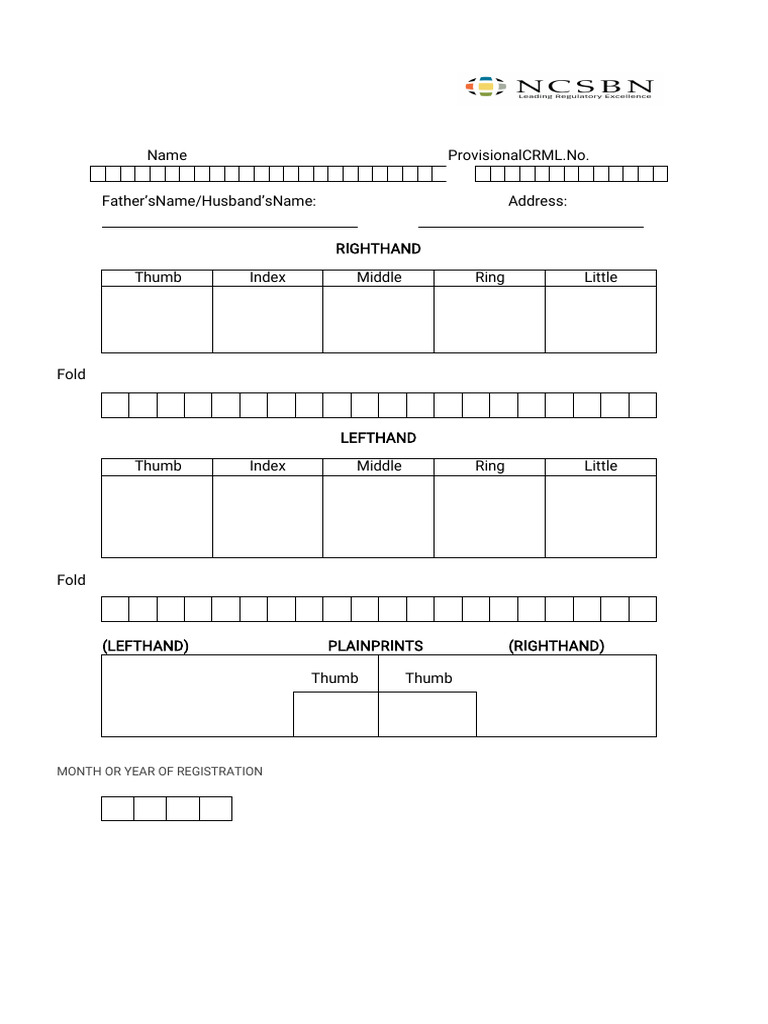 Finger Print Form | PDF