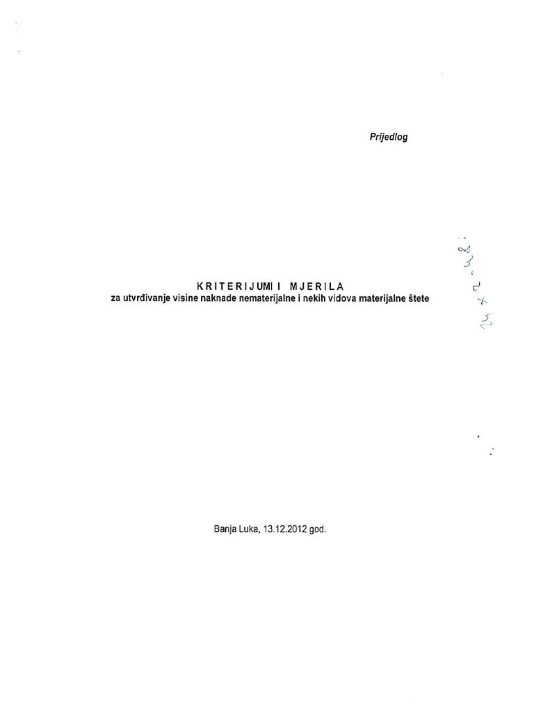 Kriterijumi I Mjerila RS | PDF