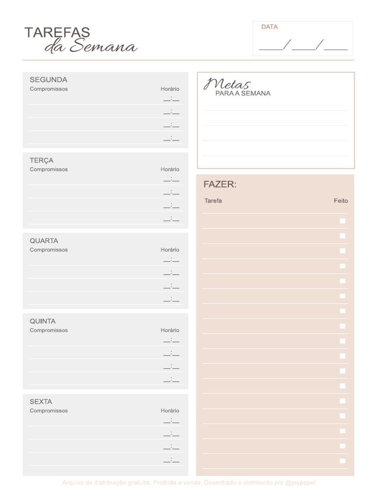 Planner Tarefas | PDF