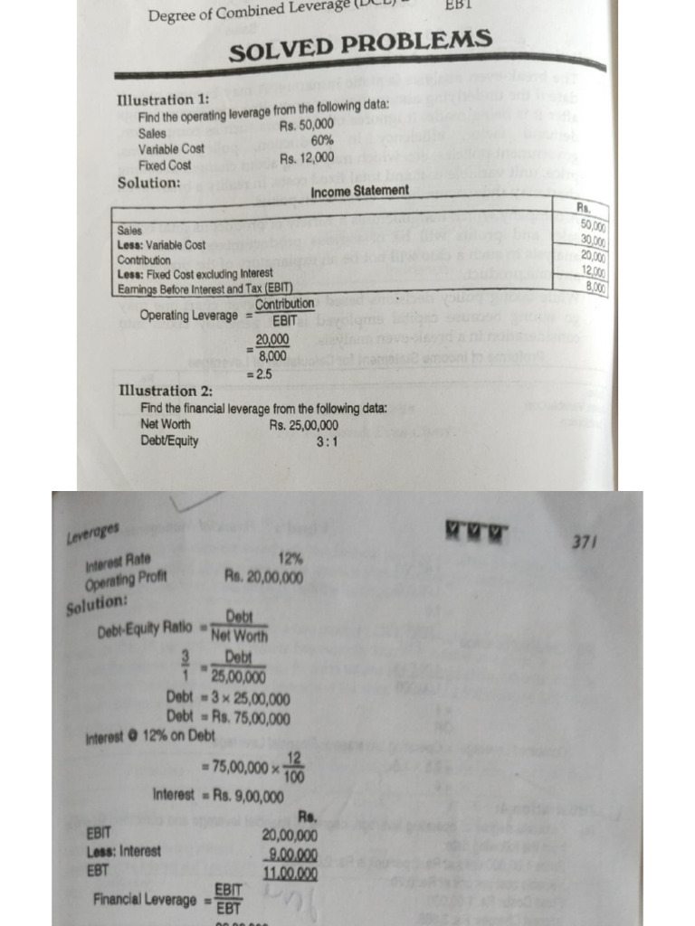 Leverage Solved Examples | PDF